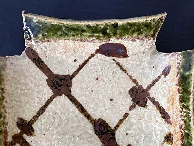 Japanese Oribe Glazed Stoneware Dish by Kitaoji Rosanjin For Sale at ...