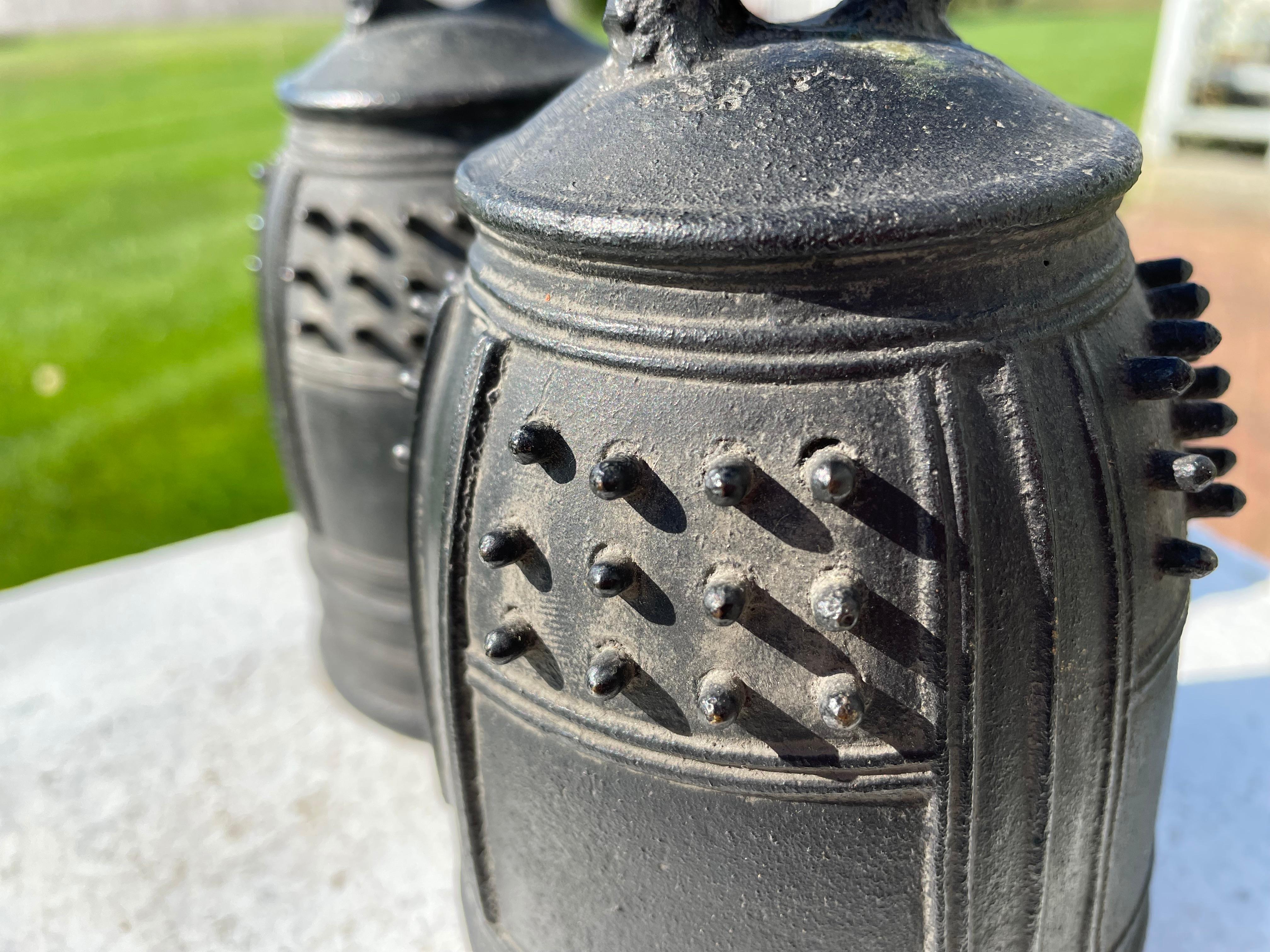 Japanese Pair Older Temple Bells Resonate Beautiful Serene Sound at ...
