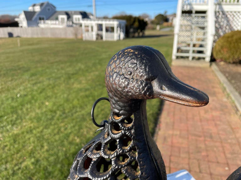 Japanese Pair Tall Old Vintage Duck Decoy Garden Lighting Lanterns at ...