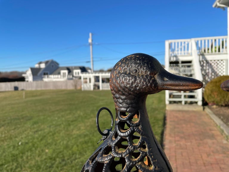 Japanese Pair Tall Old Vintage Duck Decoy Garden Lighting Lanterns at ...