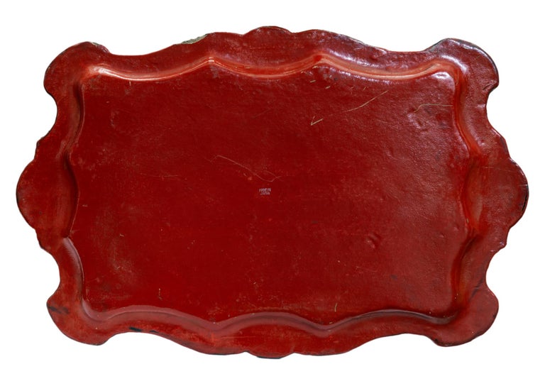 Japanese Papier Mâché Lacquered Tray For Sale at 1stDibs