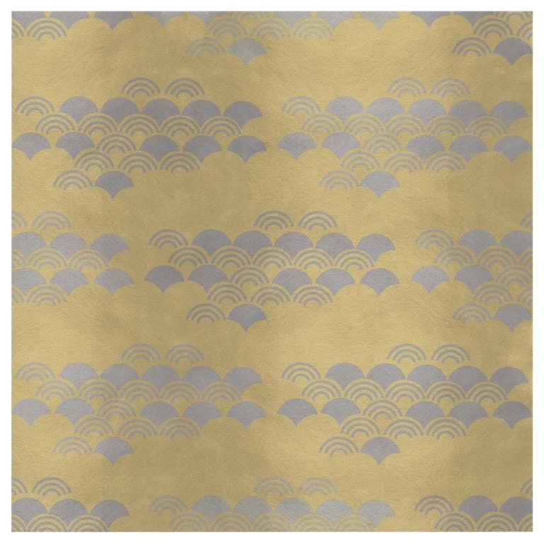 Japanese Pattern Yellow Panel For Sale at 1stDibs