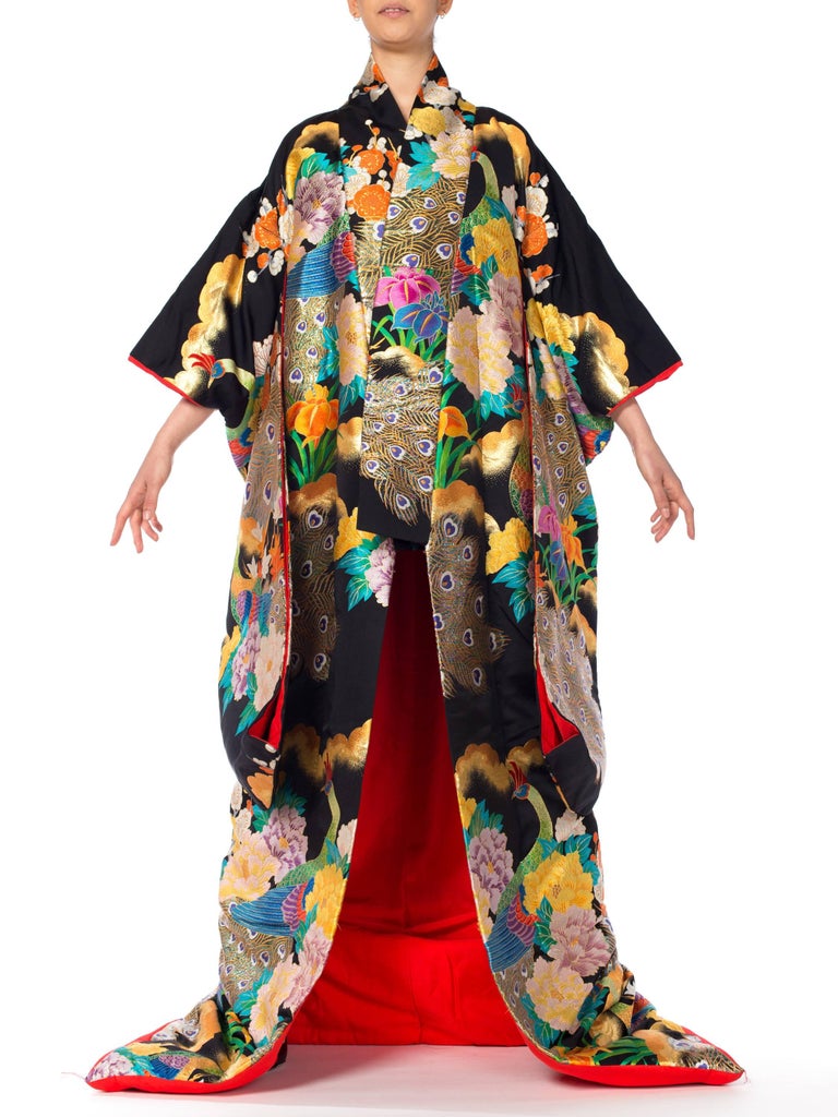 Japanese Peacock Kimono at 1stDibs