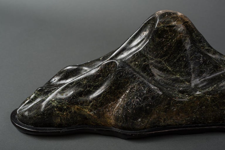 Japanese Polished Spirit Stone in the Shape of a Mountain Range at ...
