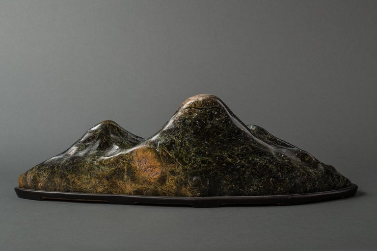 Japanese Polished Spirit Stone in the Shape of a Mountain Range at ...