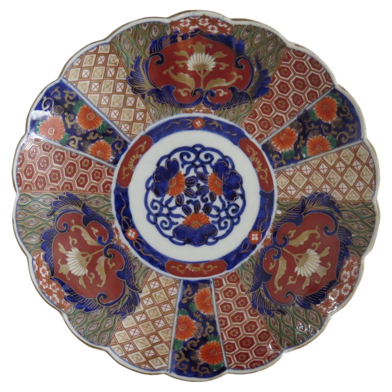 Japanese Porcelain Charger or Large Plate Hand Painted Imari, 19th C ...