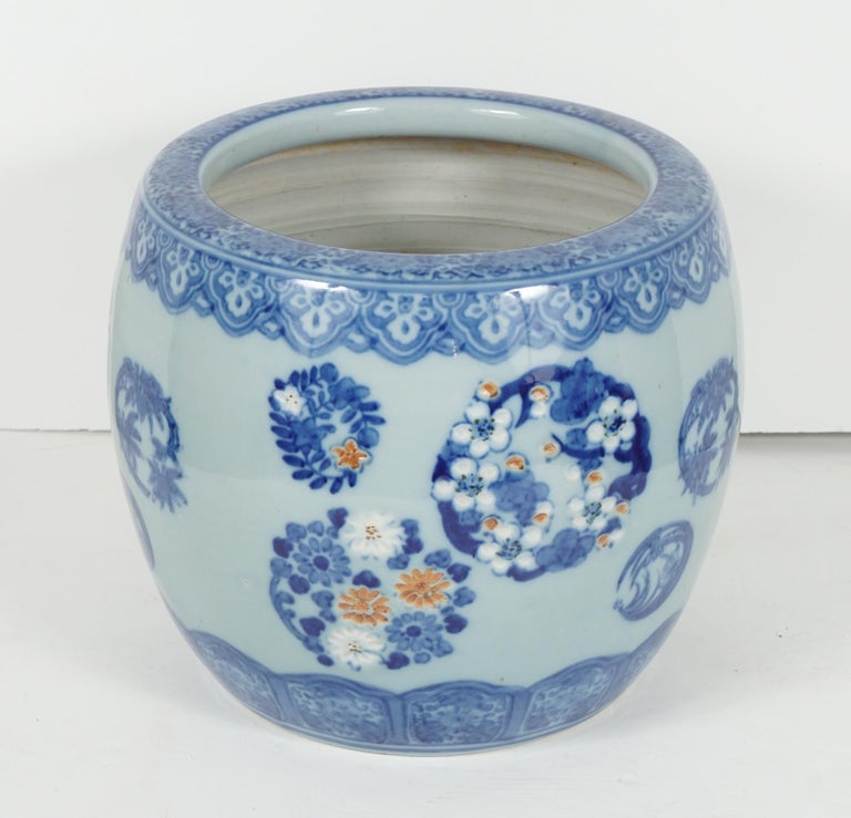 Japanese Porcelain Hibachi of the Showa Period or Slightly Earlier. For ...