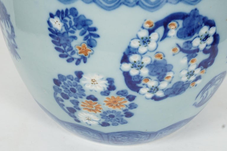 Japanese Porcelain Hibachi of the Showa Period or Slightly Earlier. For ...