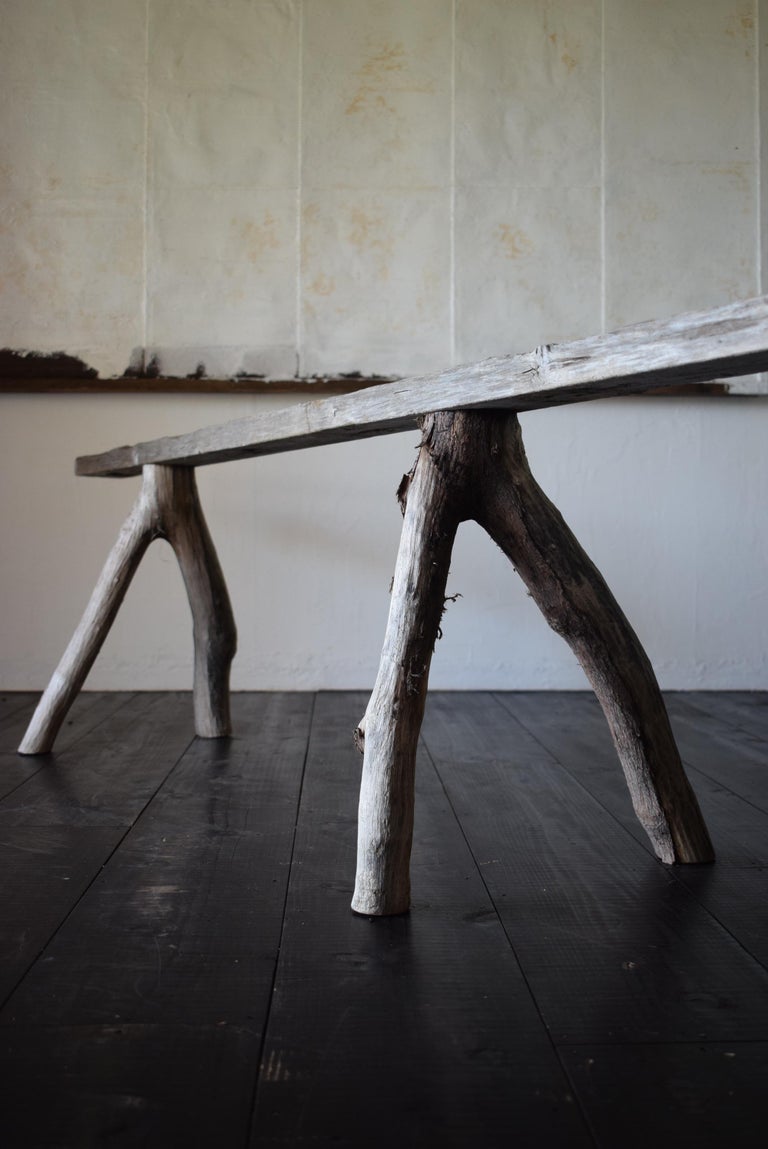 Japanese Primitive Bench / Wabisabi Long Bench For Sale at 1stDibs
