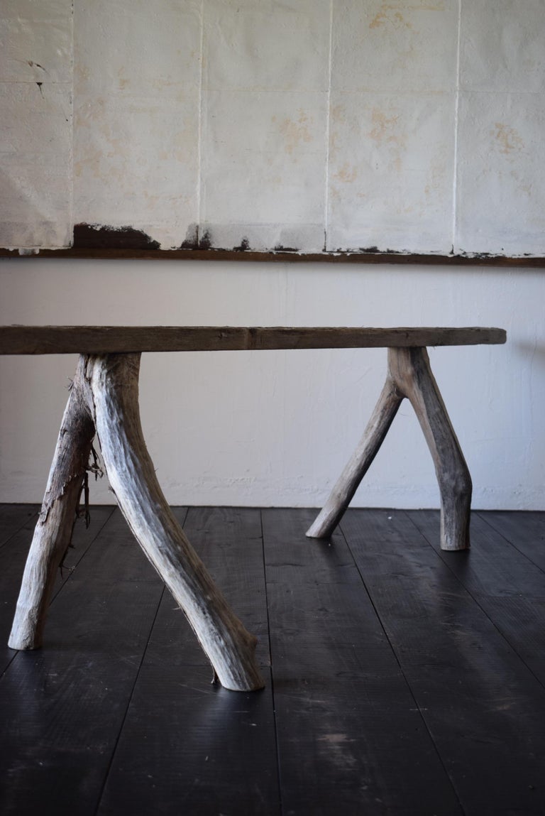 Japanese Primitive Bench / Wabisabi Long Bench For Sale at 1stDibs