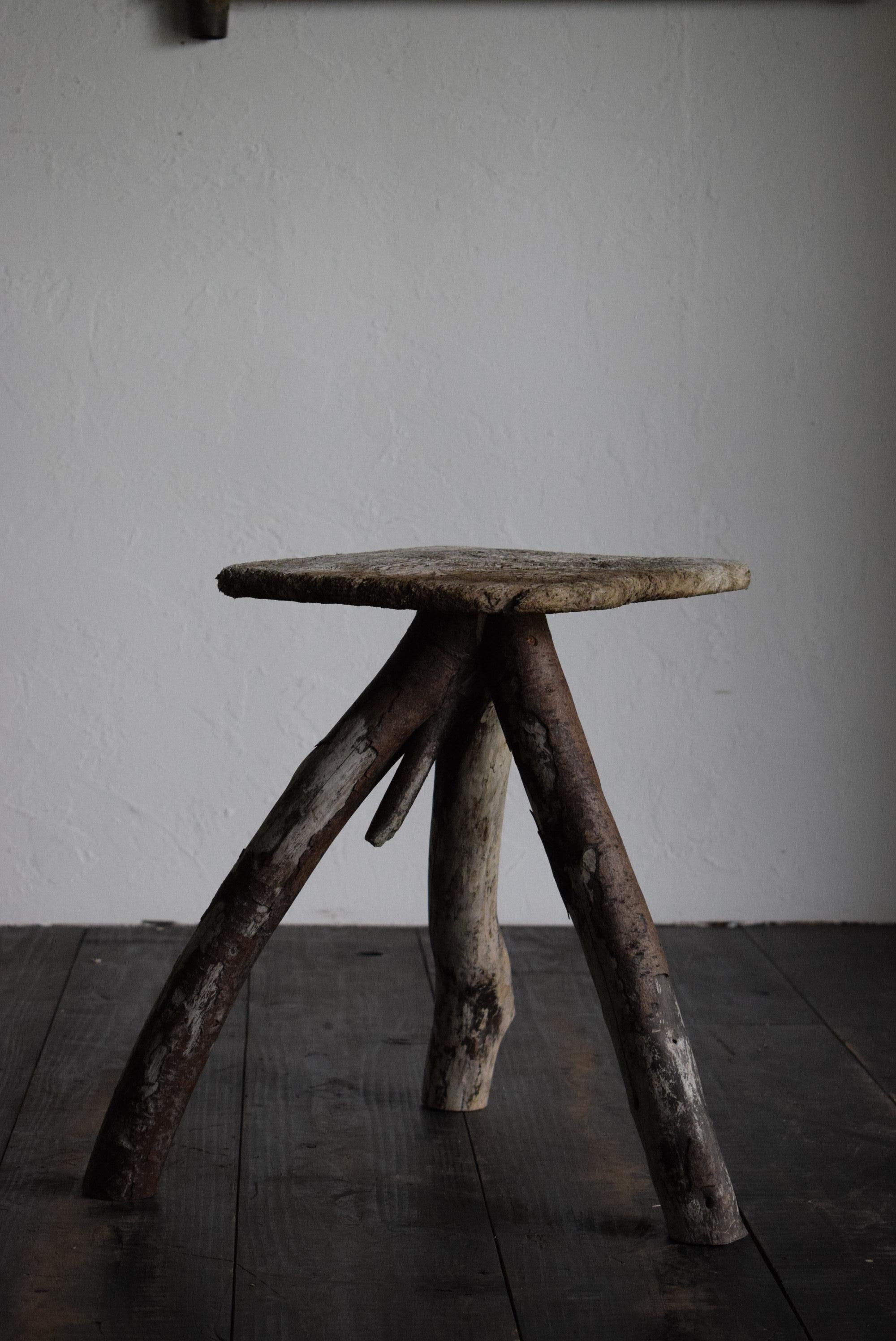 Japanese Rustic stool / wabi-sabi stool / Flower stand For Sale at 1stDibs