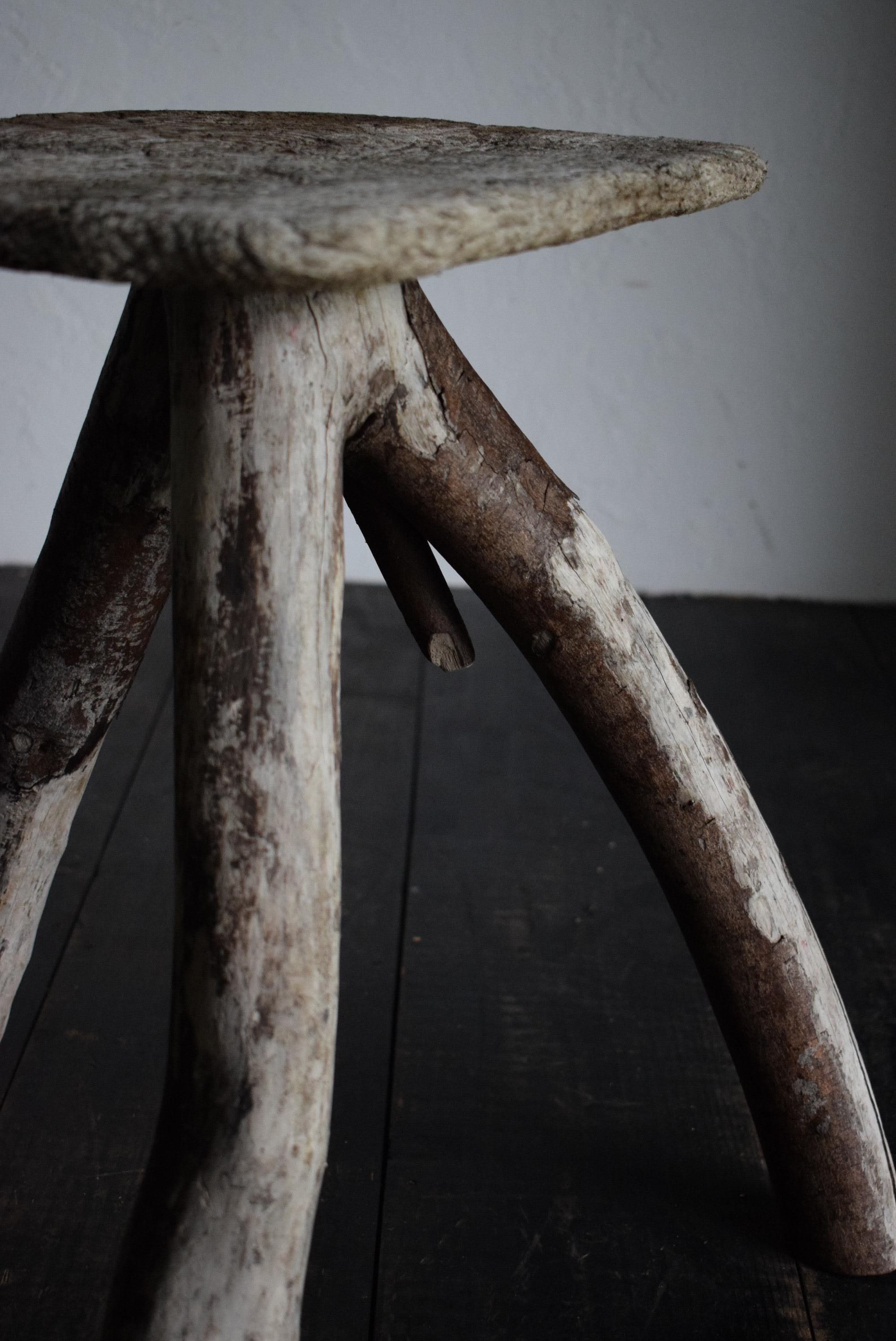 Japanese Rustic stool / wabi-sabi stool / Flower stand For Sale at 1stDibs