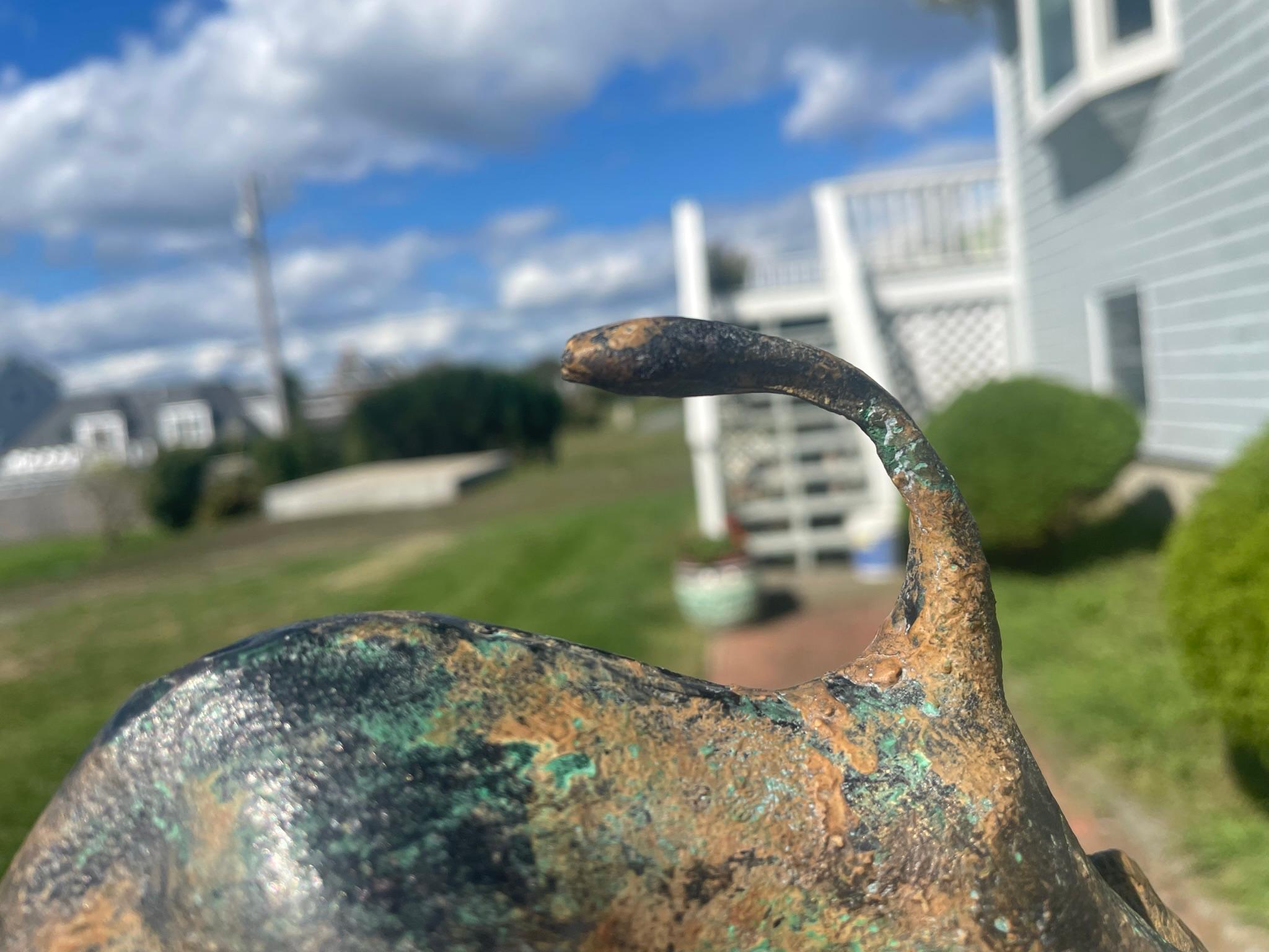 Japanese Rare Old Gilt Bull Steer Sculpture, Fine Details at 1stDibs