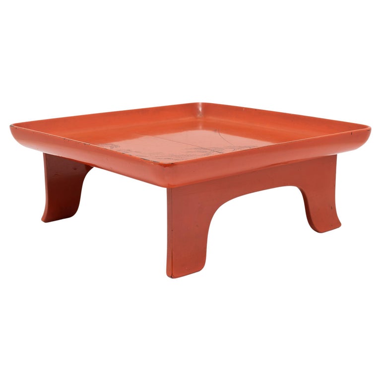 Japanese Red Lacquer Serving Tray, c. 1850 at 1stDibs