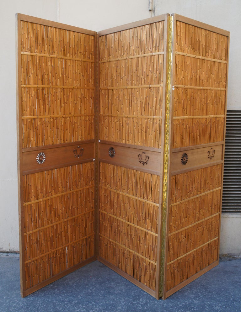 Japanese Reed Partition, Yoshizu, 1930s at 1stDibs