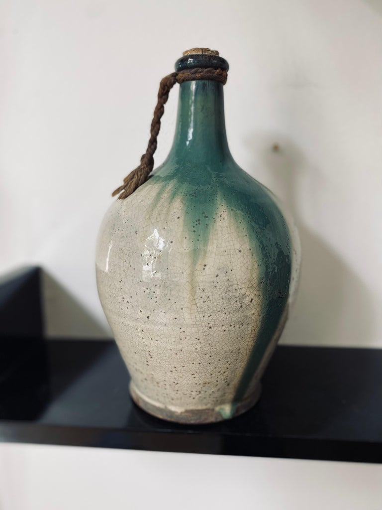 Japanese Sake Bottle, Seto Ceramics from the Meiji Period For Sale at ...