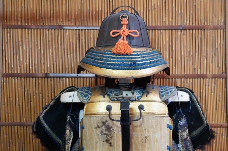 Japanese Samurai Armor with Original Wooden Box, 1790s For Sale at 1stDibs