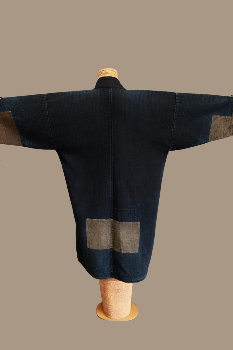Japanese Sashiko-stitched Cotton Rodogi Work Coat, Early 20th Century ...