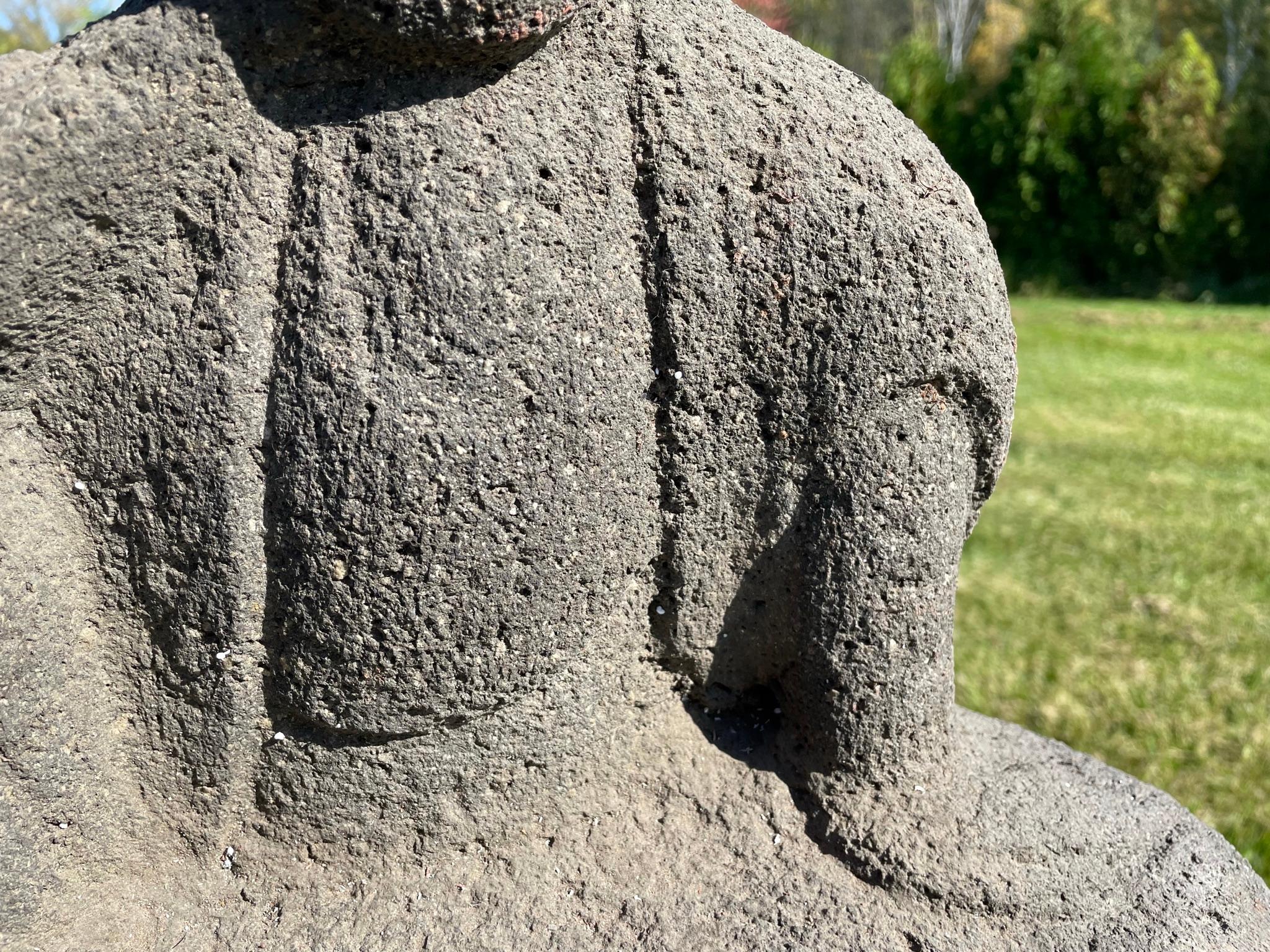 Japanese Rare Serene 18th Century. Stone Buddha Kanon Guan Yin For Sale ...