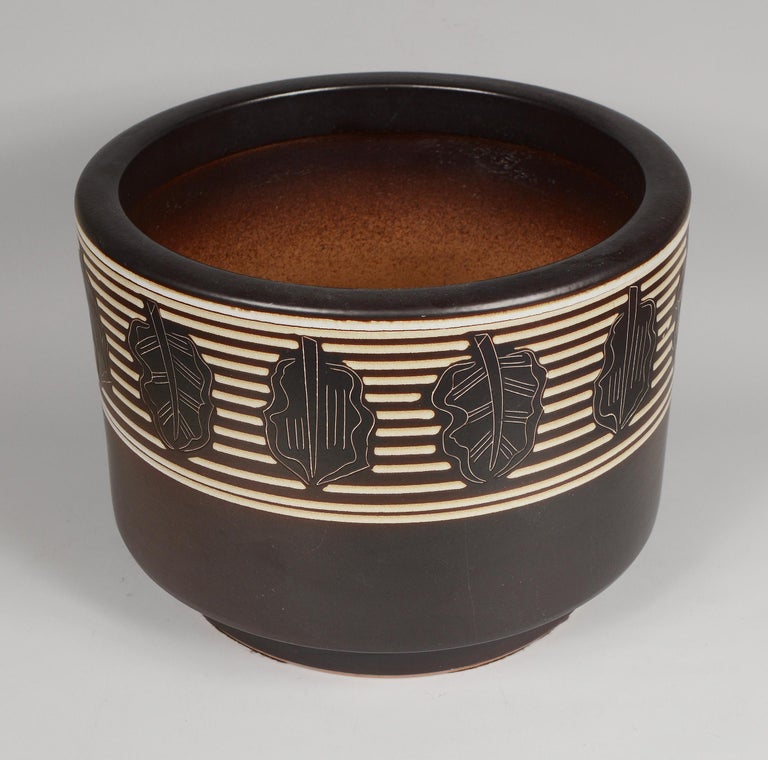 Japanese Sgraffito Architectural Pottery Planter Midcentury at 1stDibs ...