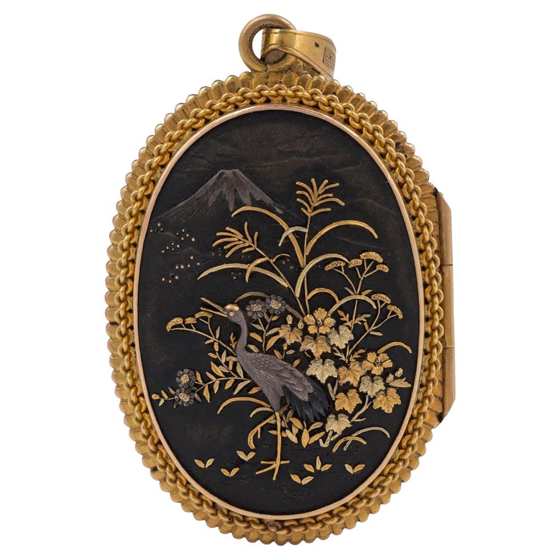 Japanese Shakudo 15ct Gold And Mixed Metal Locket, Circa 1880 For Sale ...
