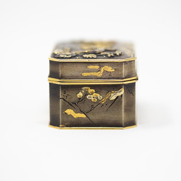 Japanese Shakudo Pill Box Kozan For Sale at 1stDibs