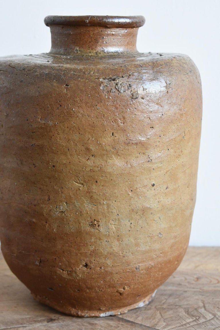 Japanese Shigaraki Ware Antique Jar/Early Edo Period/1600s/ Pottery ...