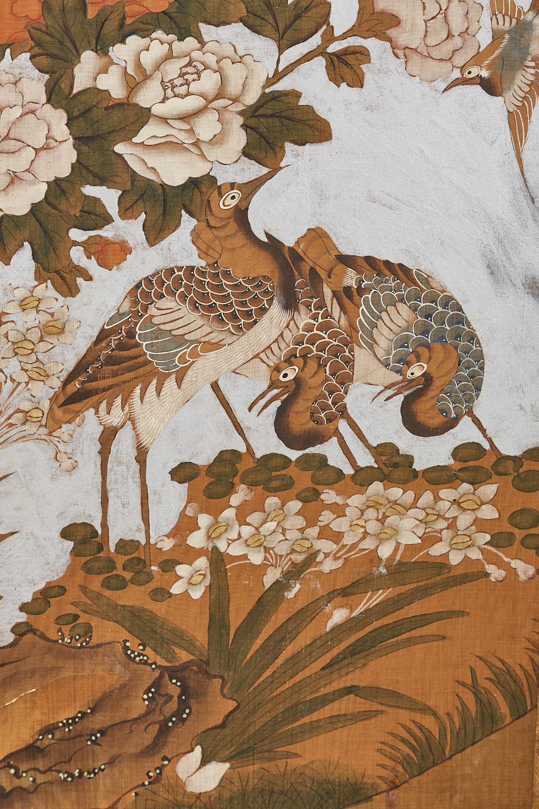 Japanese Showa Four Panel Kano School Style Landscape Screen at 1stDibs ...