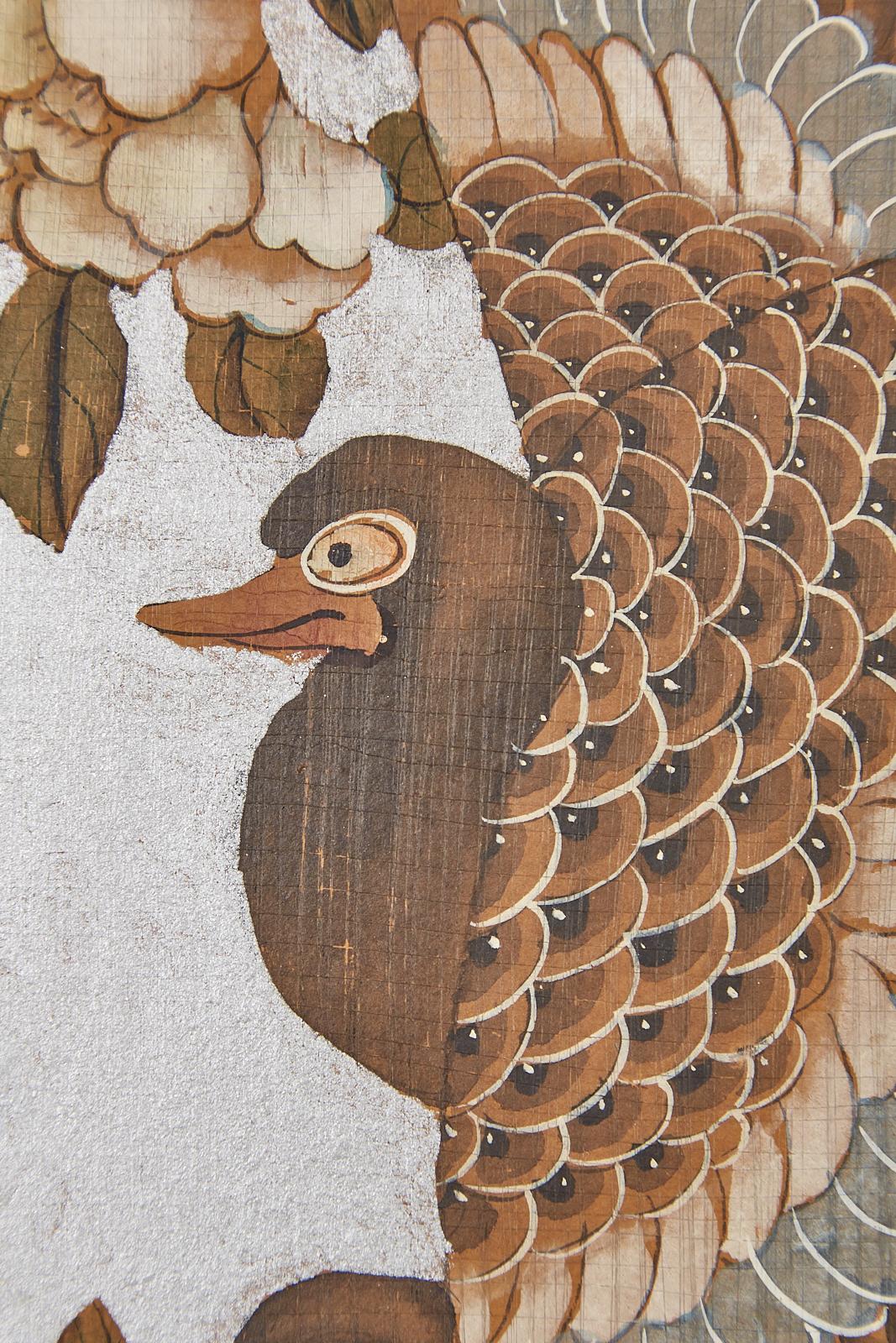 Japanese Showa Four Panel Kano School Style Landscape Screen at 1stDibs ...