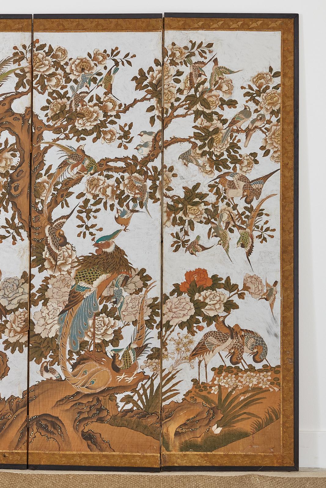 Japanese Showa Four Panel Kano School Style Landscape Screen at 1stDibs ...