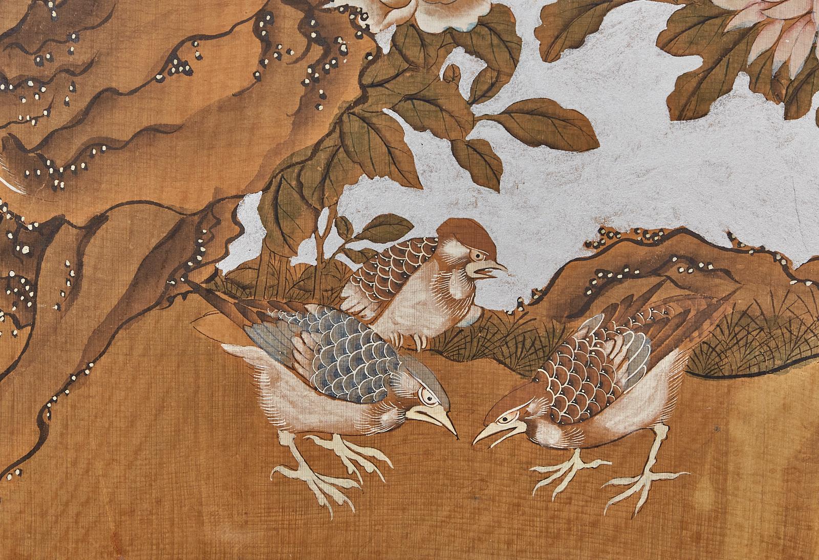 Japanese Showa Four Panel Kano School Style Landscape Screen at 1stDibs ...