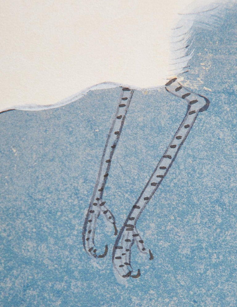 Japanese Showa Period Four Panel Screen Heron Landscape at 1stDibs