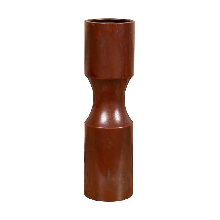 Japanese Showa Period Hourglass Form Vase For Sale at 1stDibs