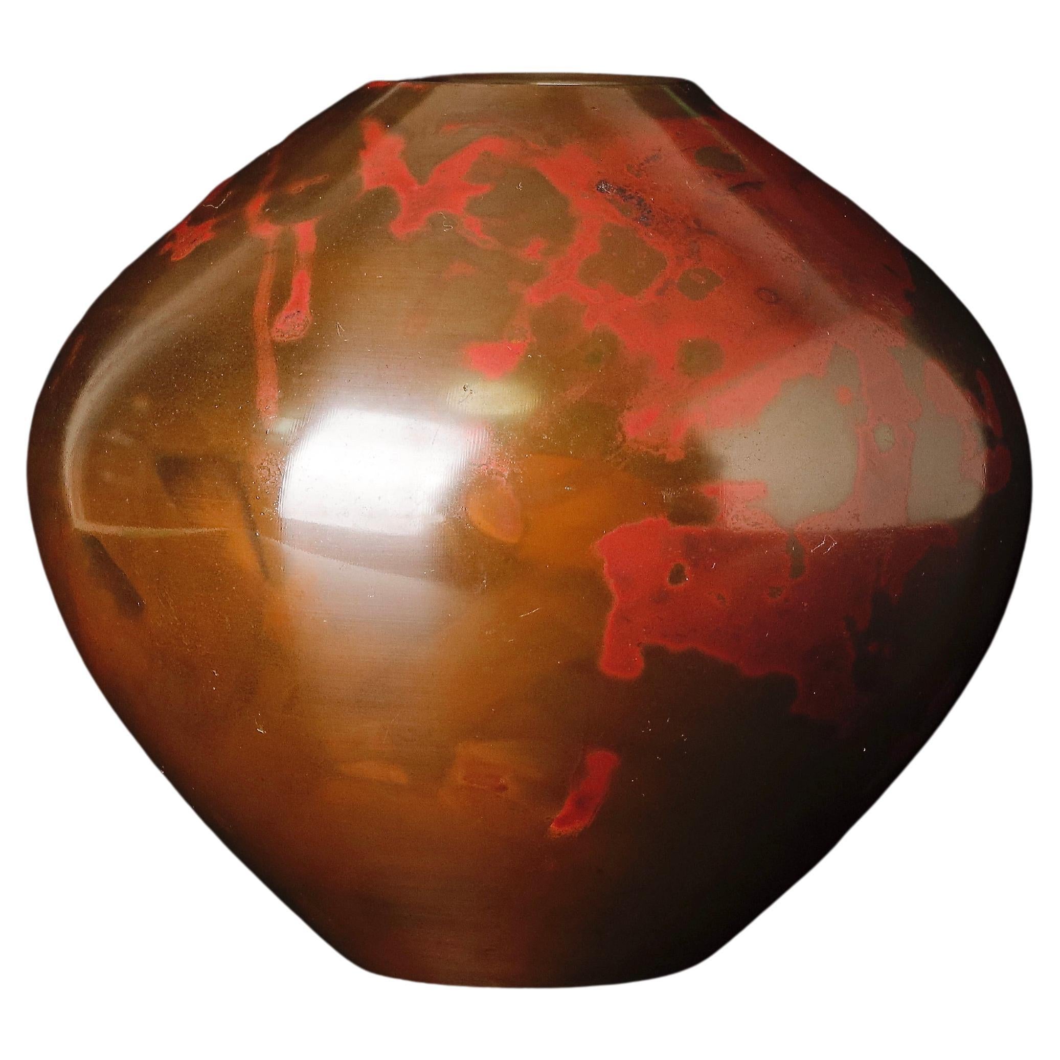 Japanese Signed Bronze Vase by Nitten Artist Takahashi Keiten at 1stDibs