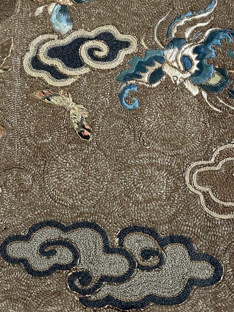 Japanese Silk Embroidery Tapestry Meiji Period For Sale at 1stDibs
