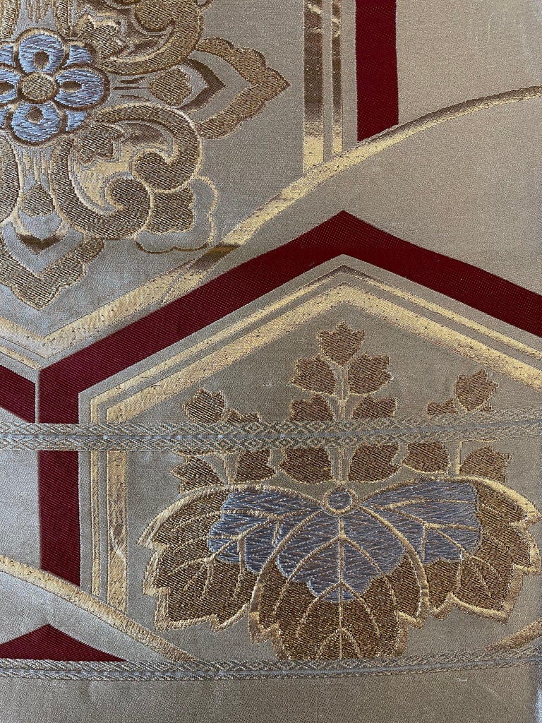 Japanese Silk Obi Kimono Belt / Table Runner, 1960s For Sale at 1stDibs