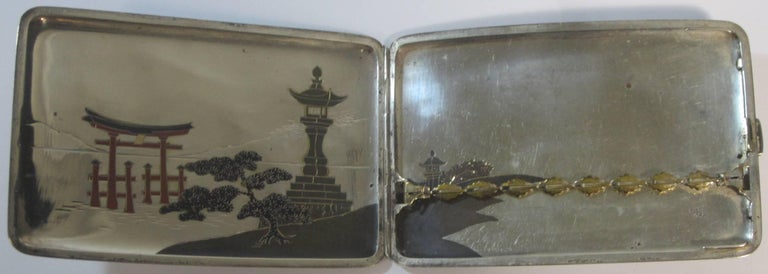 Japanese Silver Cigarette Case at 1stDibs