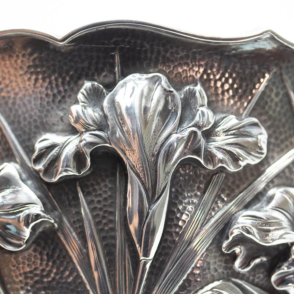 Japanese Silver Iris Bowl Meiji Period at 1stDibs | japanese silver marks