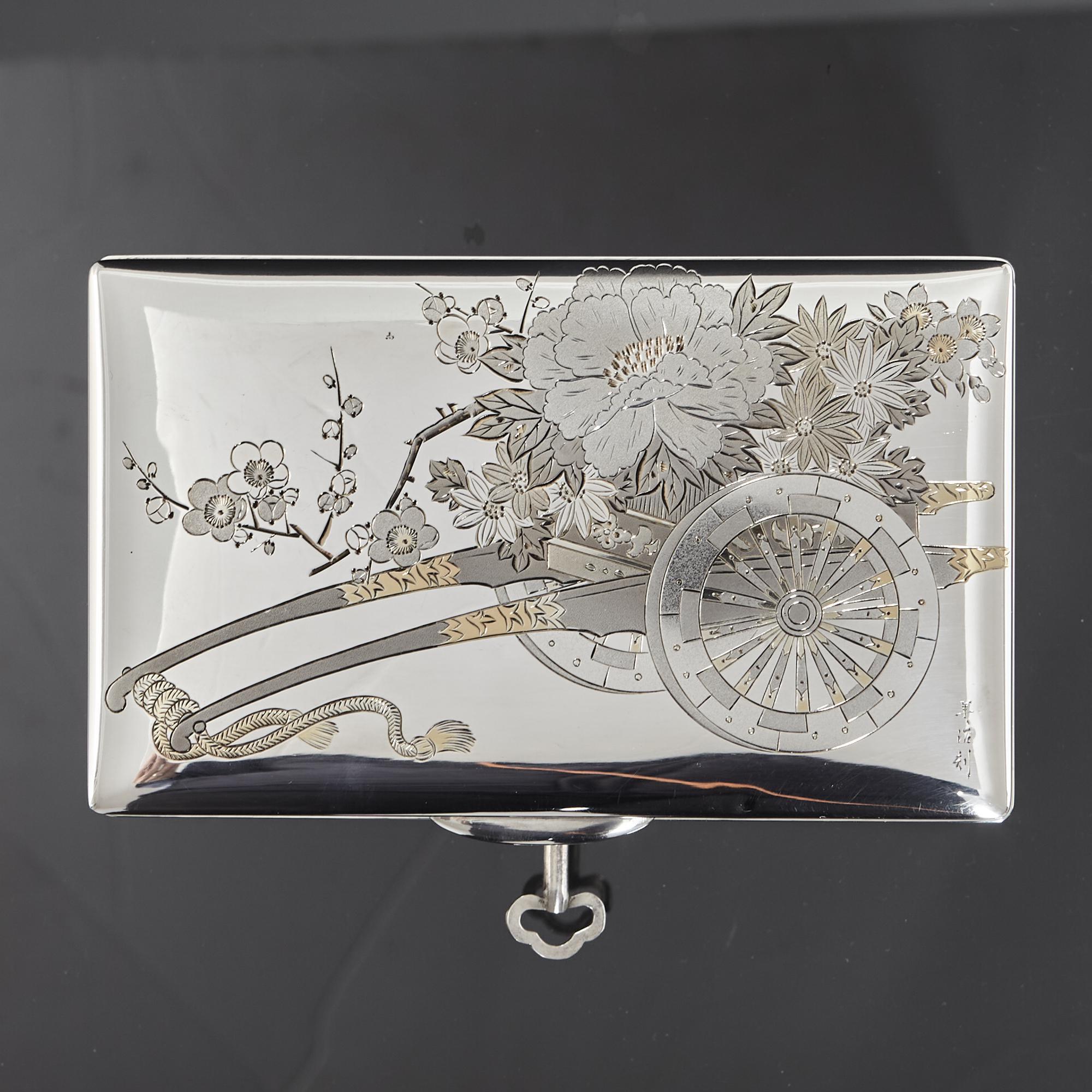 Japanese Silver Jewelry Box For Sale at 1stDibs | japanese silver box