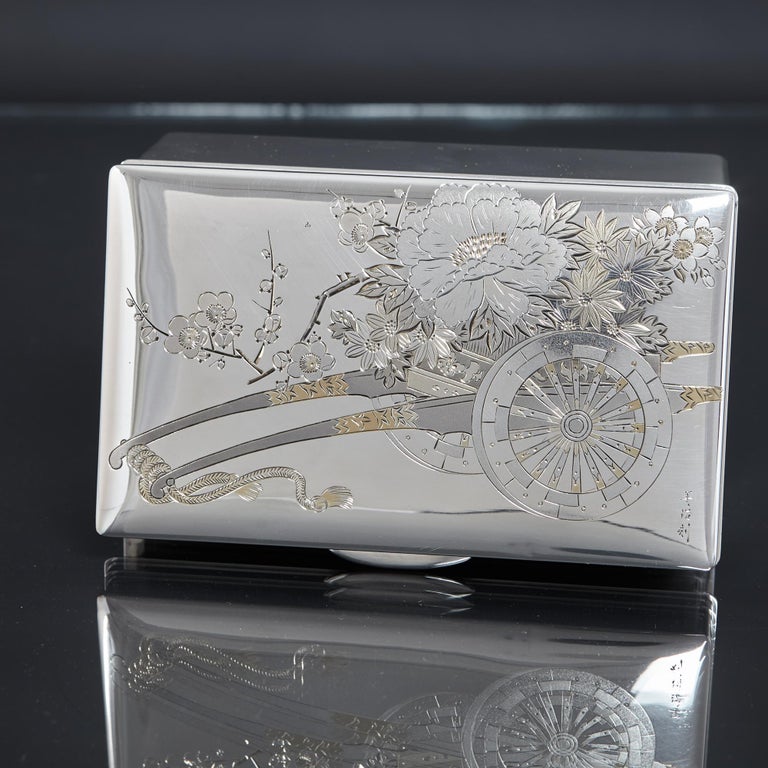 Japanese Silver Jewelry Box For Sale at 1stDibs | japanese silver box