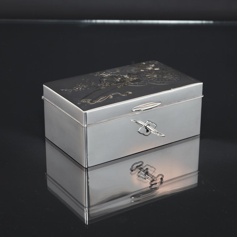 Japanese Silver Jewelry Box For Sale at 1stDibs | japanese silver box