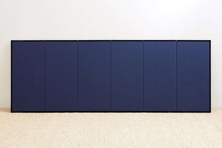 Japanese Six Panel Kano School Style Screen at 1stDibs