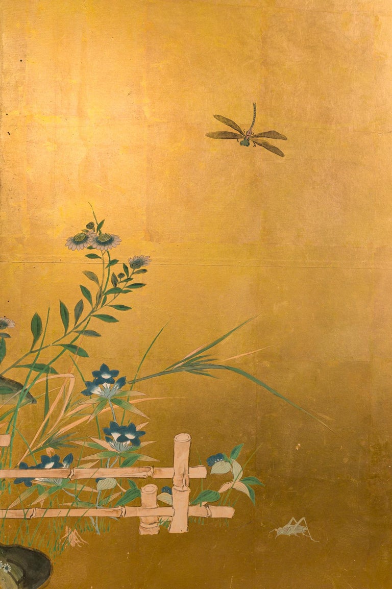 Japanese Six Panel Screen Autumn into Winter Landscape at 1stDibs ...