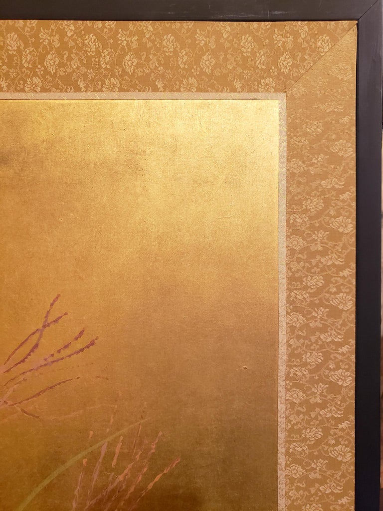 Japanese Six Panel Screen Moon Over the Plains of Musashino For Sale at ...