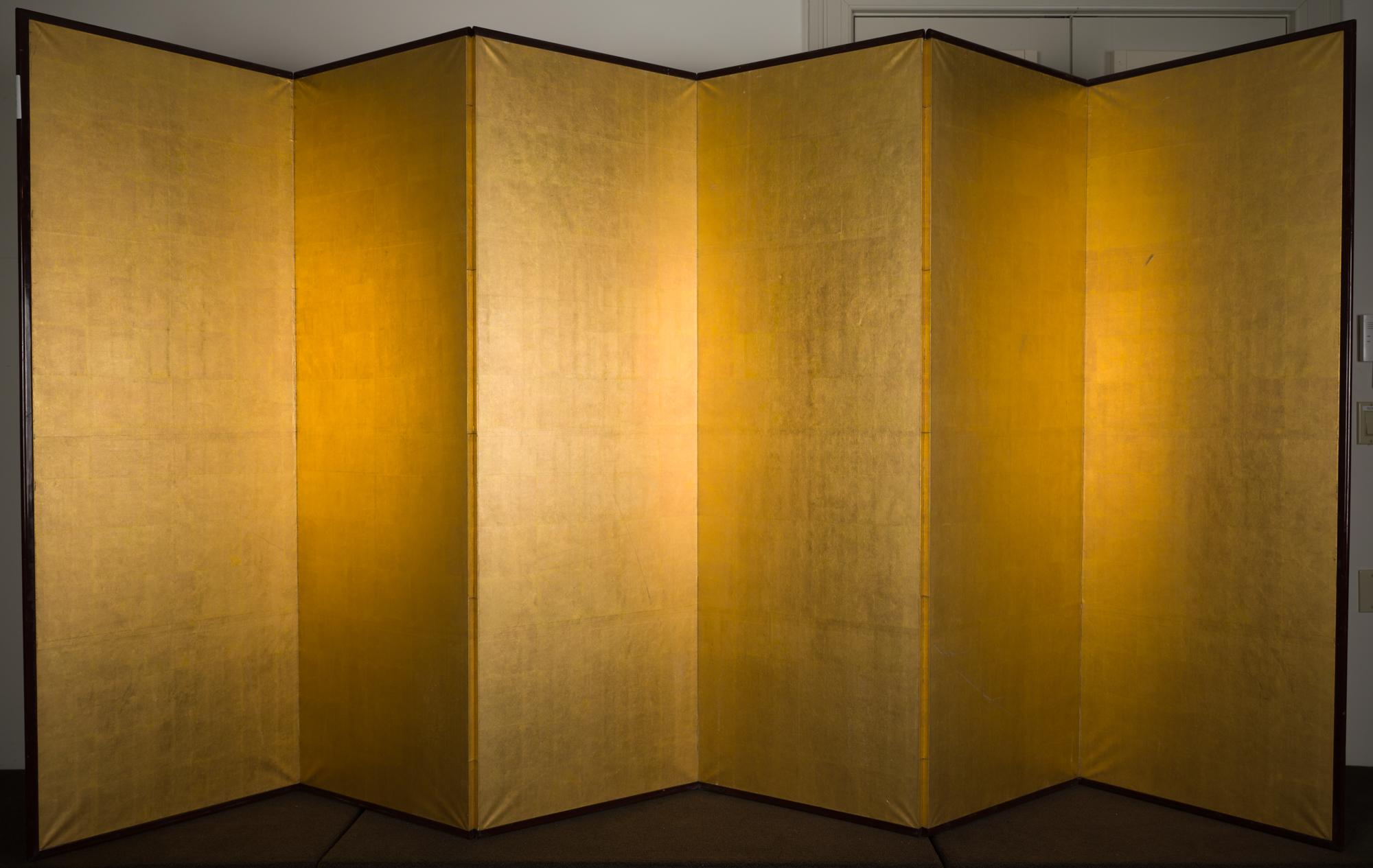 Japanese Six Panel Screen: Plain Gold Leaf, 'No Image' at 1stDibs ...