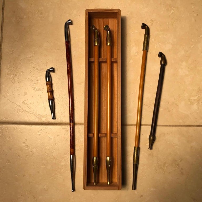 Japanese Six Smoking Pipes Kiseru at 1stdibs