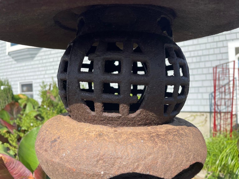 Japanese Small Antique Natural Tree Trunk Garden Lantern For Sale at ...