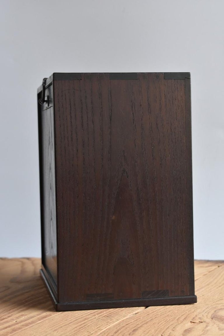 Japanese Small Wooden Box with Beautiful Wood Grain Made of Mulberry ...