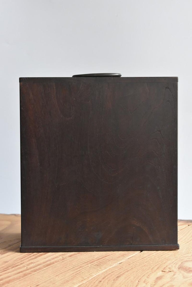 Japanese Small Wooden Box with Beautiful Wood Grain Made of Mulberry ...