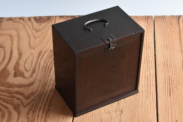 Japanese Small Wooden Box with Beautiful Wood Grain Made of Mulberry ...